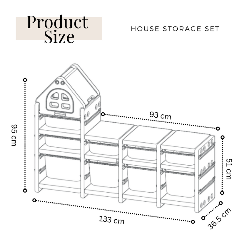 Kids Storage Rack Organiser Cabinet